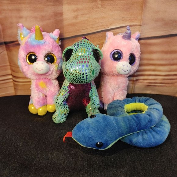 Ty | Toys | Ty Beanie Babiesboos Mini 6 Lot Of 4 Hissy Cinder Fantasia ...